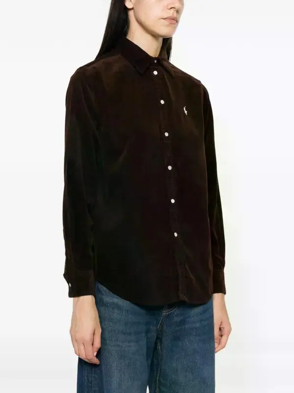 Polo Ralph Lauren Corduroy Embroidered-logo Shirt - Brown