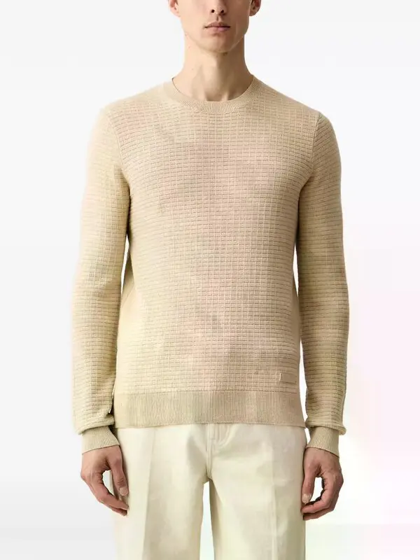 TRUSSARDI Textured-knit Crew-neck Sweater