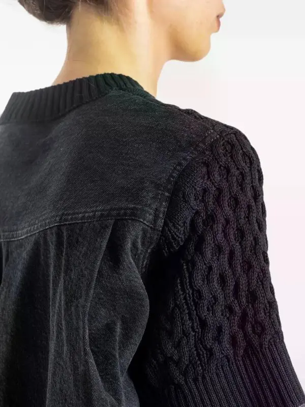 Sacai Denim-panel Sweater