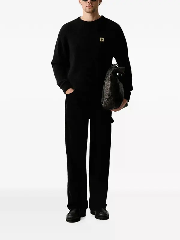 Karl Lagerfeld Corduroy-texture Carpenter Trousers - Black