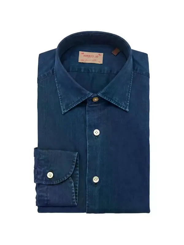 BORRIELLO NAPOLI Classic-collar Long-sleeve Shirt