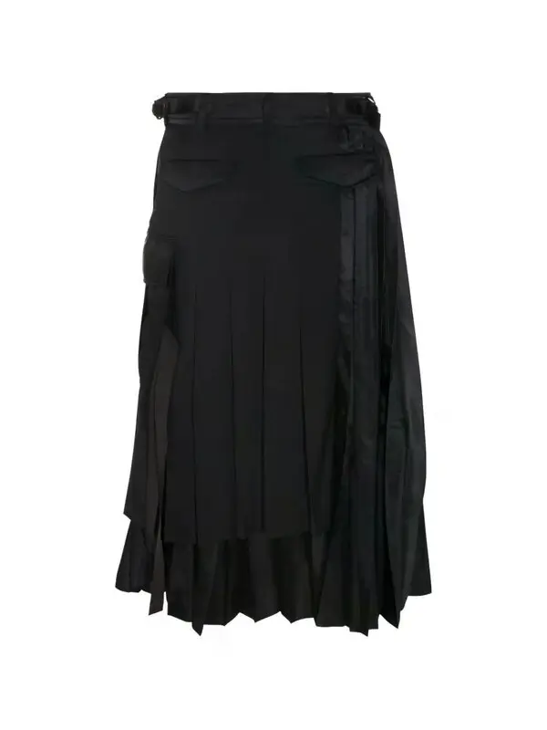 Sacai Pleated Layered Midi Skirt