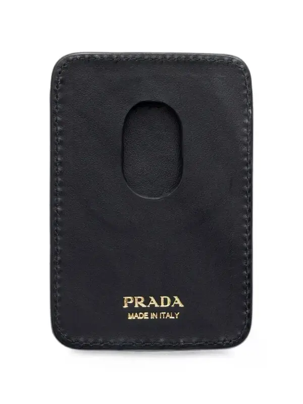 Prada Saffiano-leather Card Holder - Black