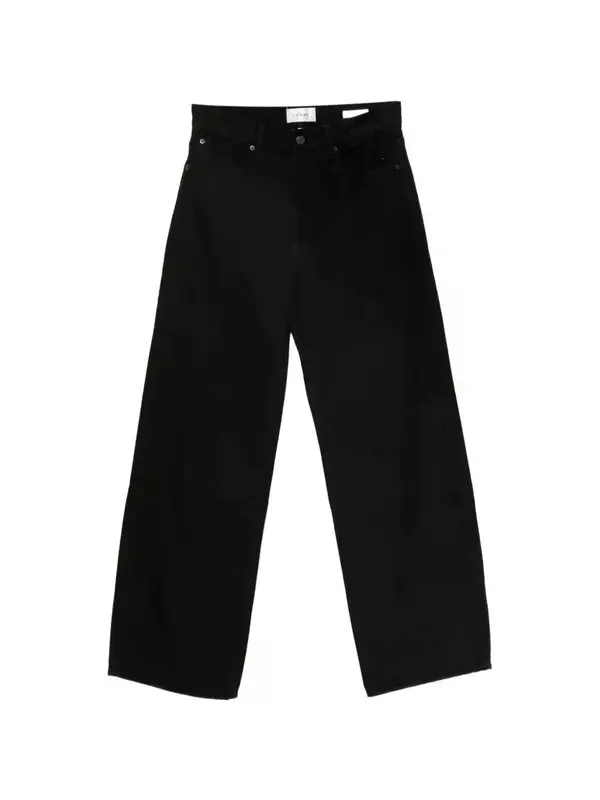 FRAME Denim Bow Wide-leg Jeans - Black