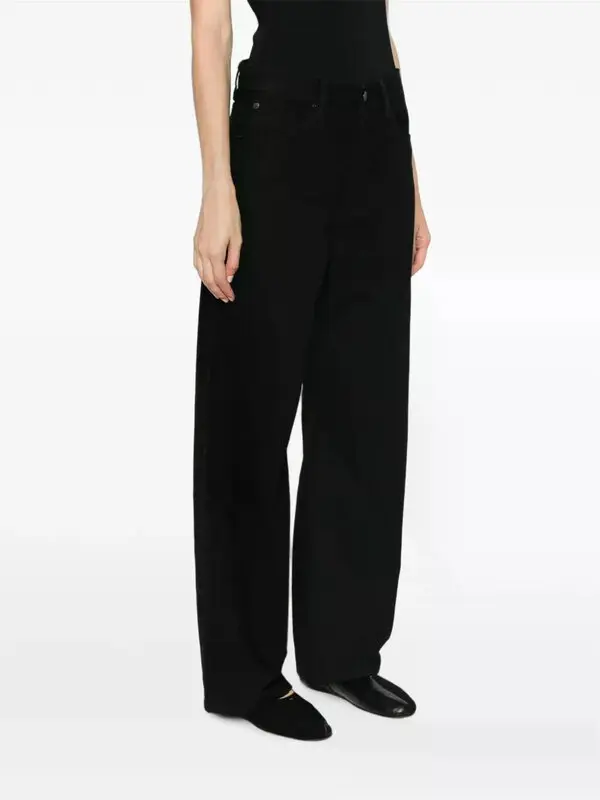 FRAME Denim Bow Wide-leg Jeans