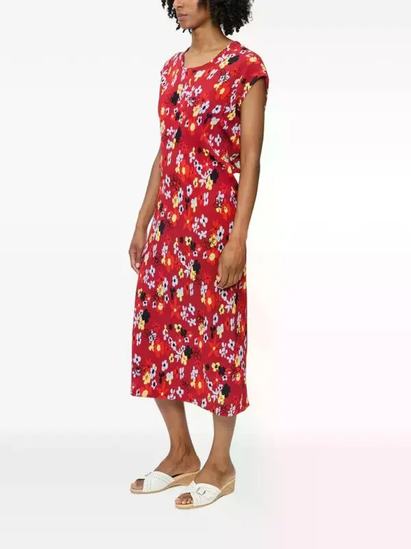 6397 Floral Print Midi Dress