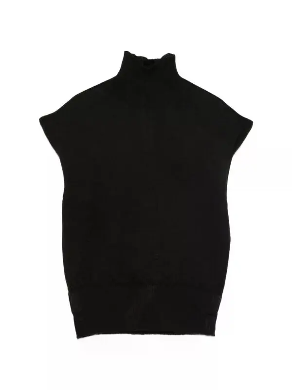 Rick Owens High-neck Knitted Vest - Black