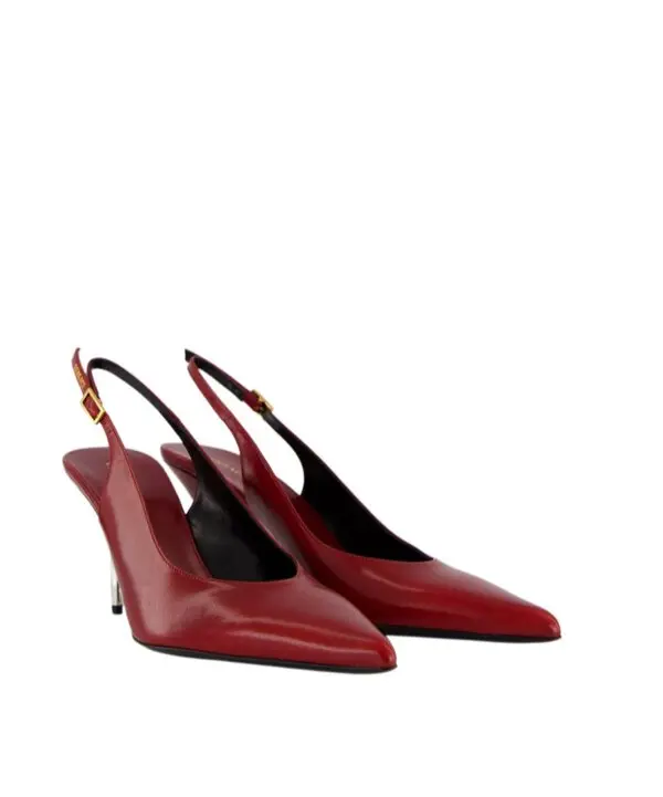 Versace Nyx Leather Slingbacks 80 Mm