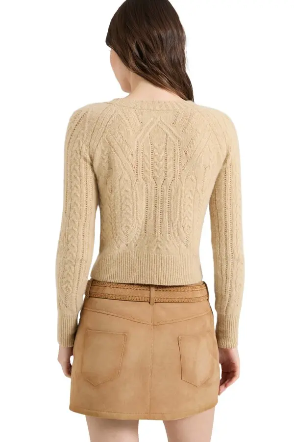 Ermanno Scervino Cable Knit Openwork Sweater