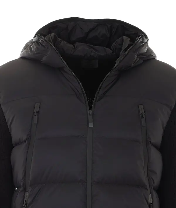 Moncler Quilted Front Cardigan With Hood