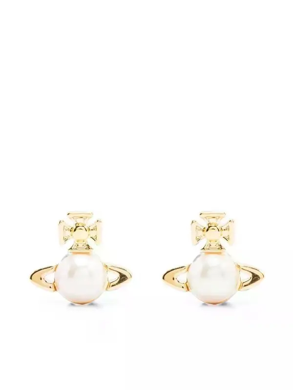 VIVIENNE WESTWOOD Orb Pearl Earrings - Gold