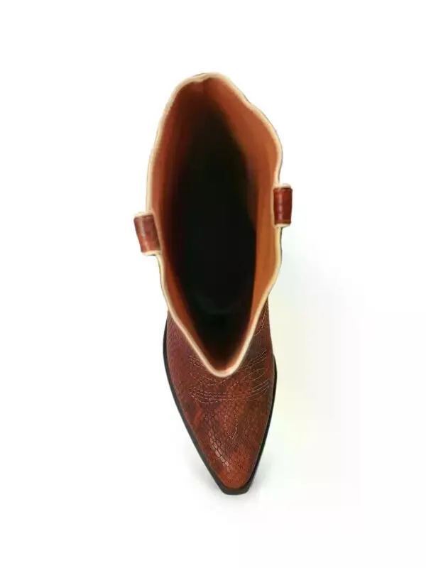 Kurt Geiger Rodeo Bow Snakeskin-effect Boots