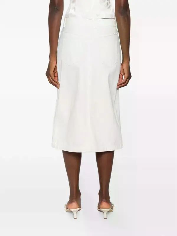 Rabanne Zip-detail Denim Midi Skirt