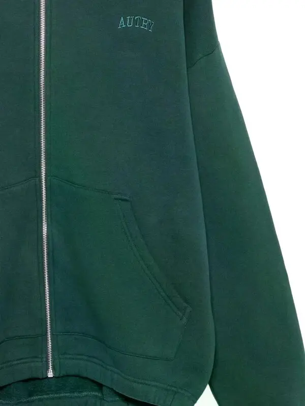 AUTRY Embroidered Logo Zip-up Hoodie - Green