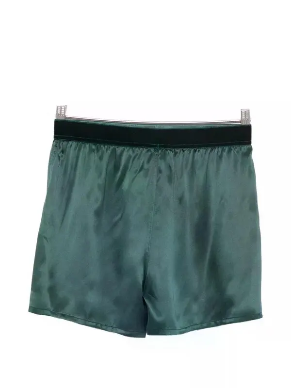 TOM FORD Logo-waistband Silk Pyjama Bottoms - Green