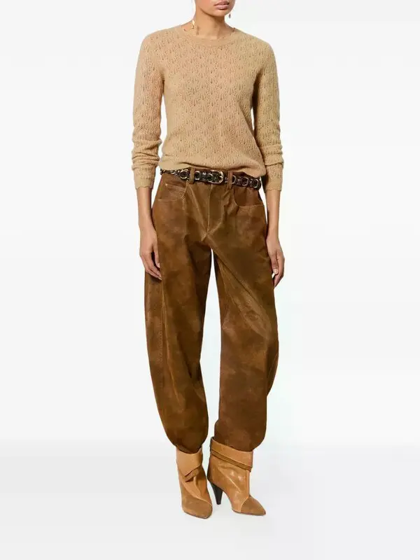 MARANT ETOILE Obeline Openwork Knit Sweater - Neutrals