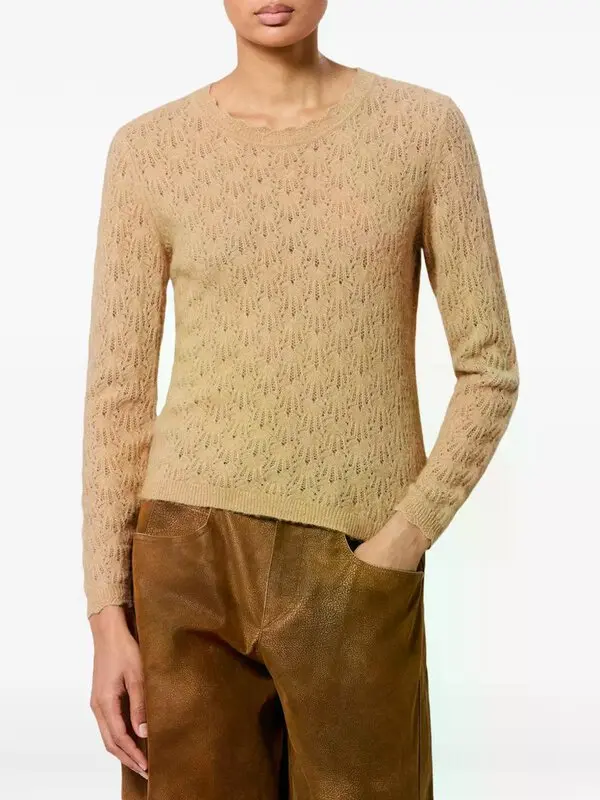 MARANT ETOILE Obeline Openwork Knit Sweater - Neutrals
