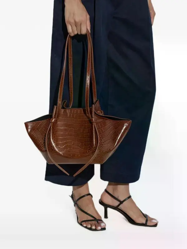 Yuzefi Mochi Croc-effect Leather Tote Bag