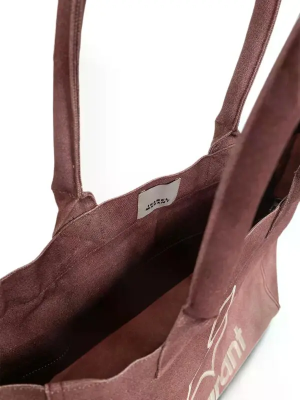 Isabel Marant Étoile Small Tote Bag With Embroidered Logo - Pink