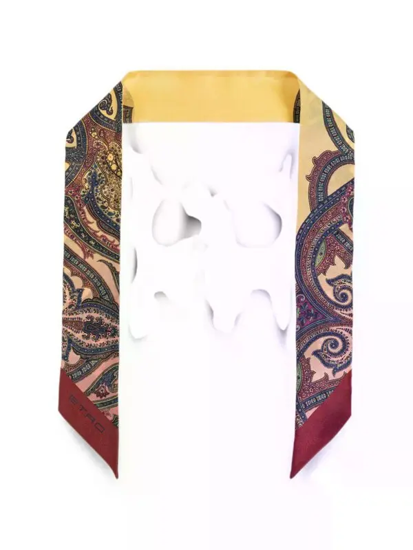 Etro Paisley-print Silk Scarf - Yellow