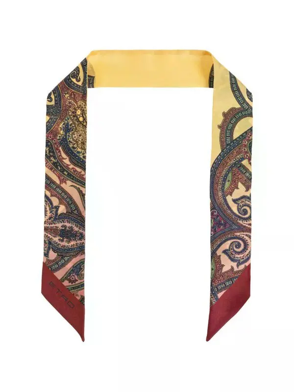 Etro Paisley-print Silk Scarf - Yellow