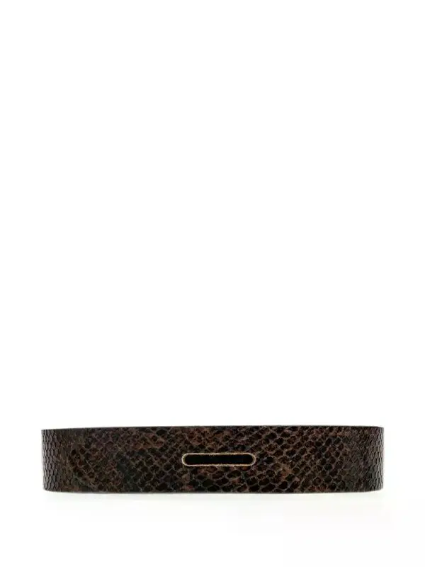 Isabel Marant Étoile Lecce Snakeskin-effect Belt - Brown