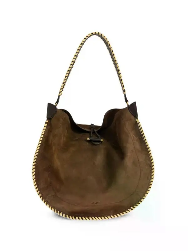 Isabel Marant Étoile Oskan Whipstitch Leather Tote Bag - Brown