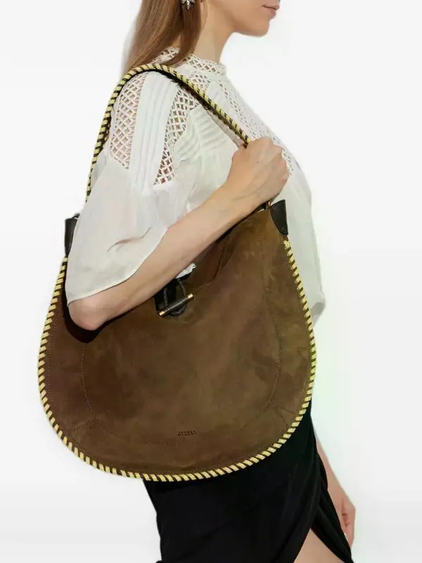 Isabel Marant Étoile Oskan Whipstitch Leather Tote Bag - Brown