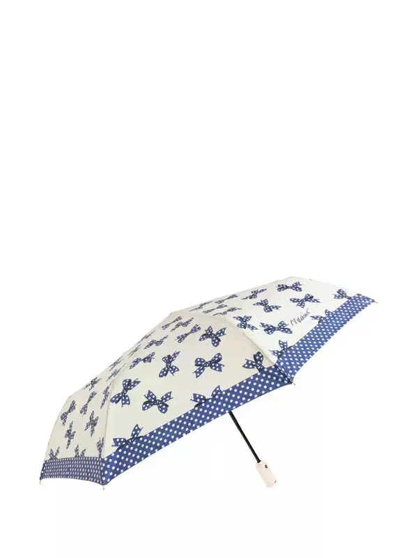 Moschino Bow-print Folding Umbrella - Neutrals