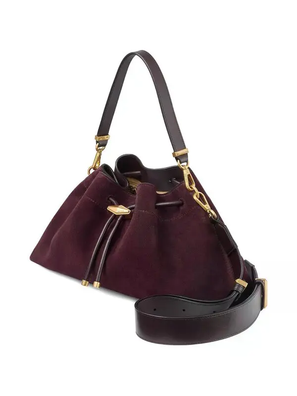 JIMMY CHOO Medium Cinch Suede Shoulder Bag