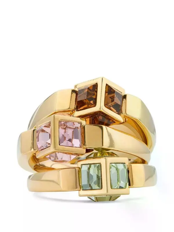 JIMMY CHOO Jc Cube Triple Ring - Gold