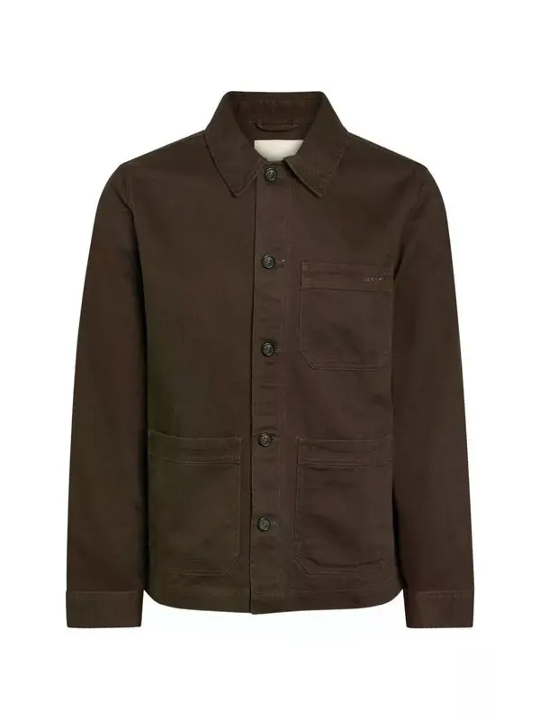 Gant Button-up Patch-pocket Shirt Jacket - Brown