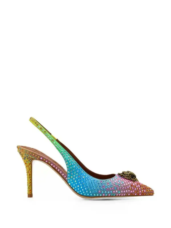 Kurt Geiger Belgravia Sling Crystal-embellished Pumps - Blue