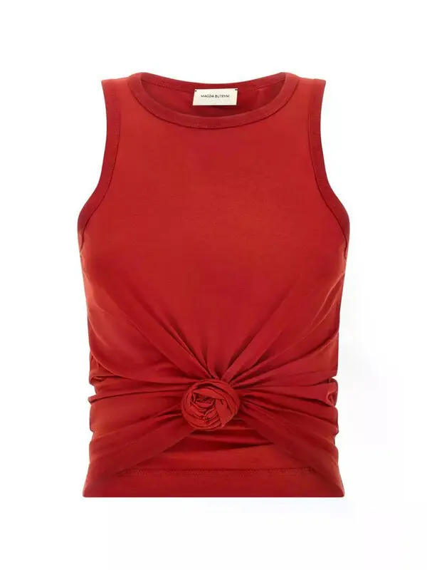 Magda Butrym Rosette-detail Draped Top - Red