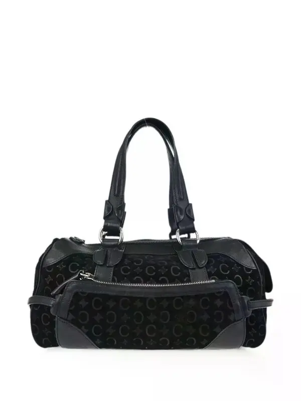 Celine 1990-2000s Macadam Suede Travel Bag - Black