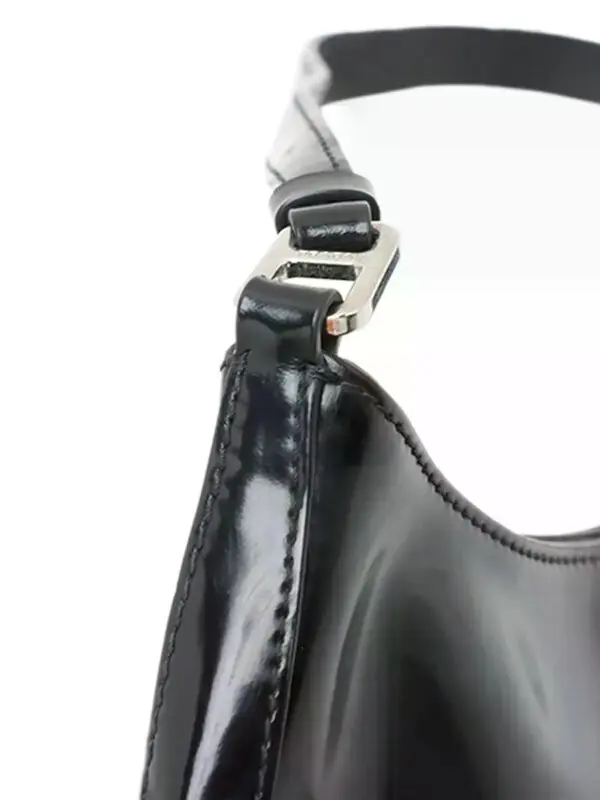 Prada 2019-2026 Patent Cleo Shoulder Bag - Black