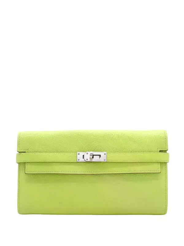 Hermès 2011 Chevre Mysore Kelly Longue Wallet Long Wallets - Green