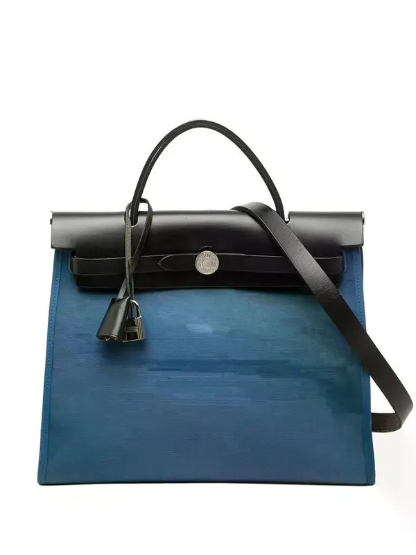 Hermès 2018 Toile Herbag Zip 31 Satchel - Black
