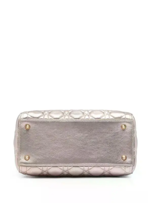 Dior Medium Cannage Lady Satchel - Gold