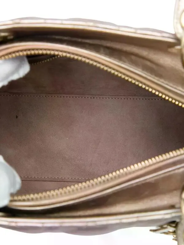 Dior Medium Cannage Lady Satchel - Gold