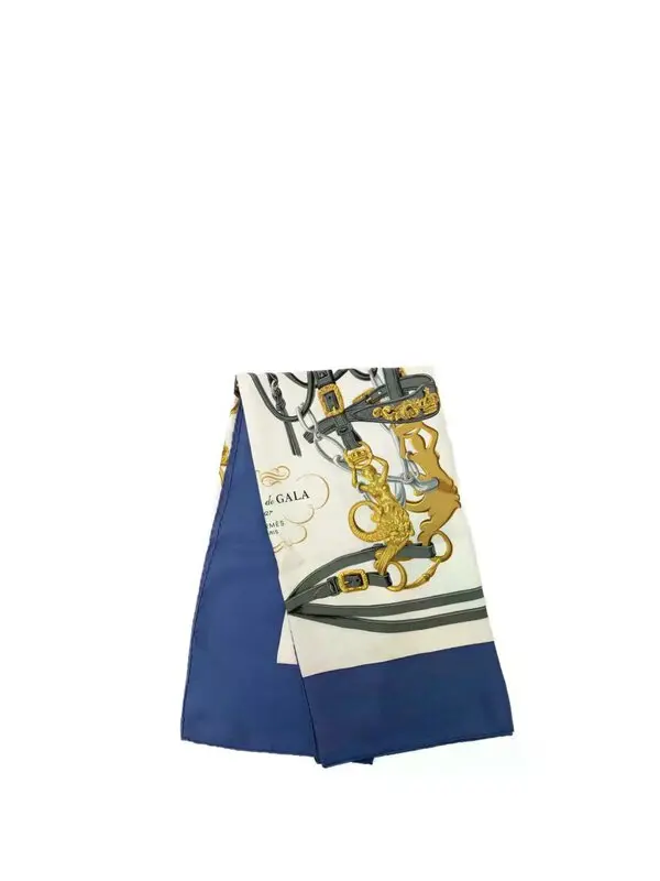 Hermès 2000-2026 Brides De Gala Silk Scarf 90 Scarves - Blue