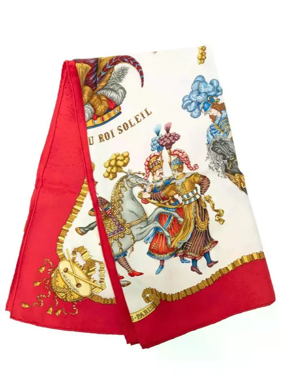 Hermès 1994-1995 Les Fêtes Du Roi Soleil Silk Scarf 90 Scarves - Red