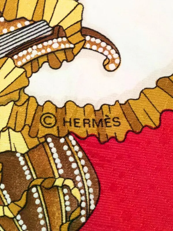 Hermès 1994-1995 Les Fêtes Du Roi Soleil Silk Scarf 90 Scarves - Red