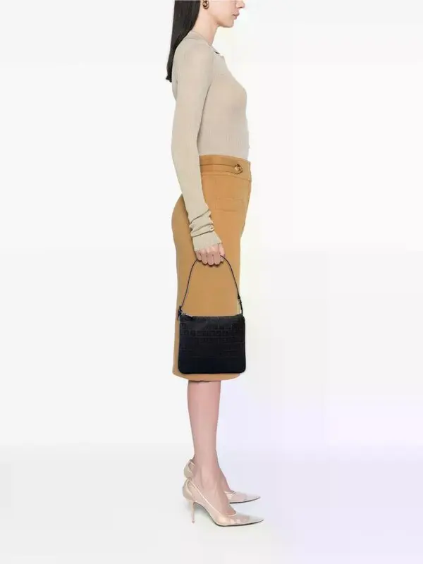 Fendi Zucchino Canvas Shoulder Bag