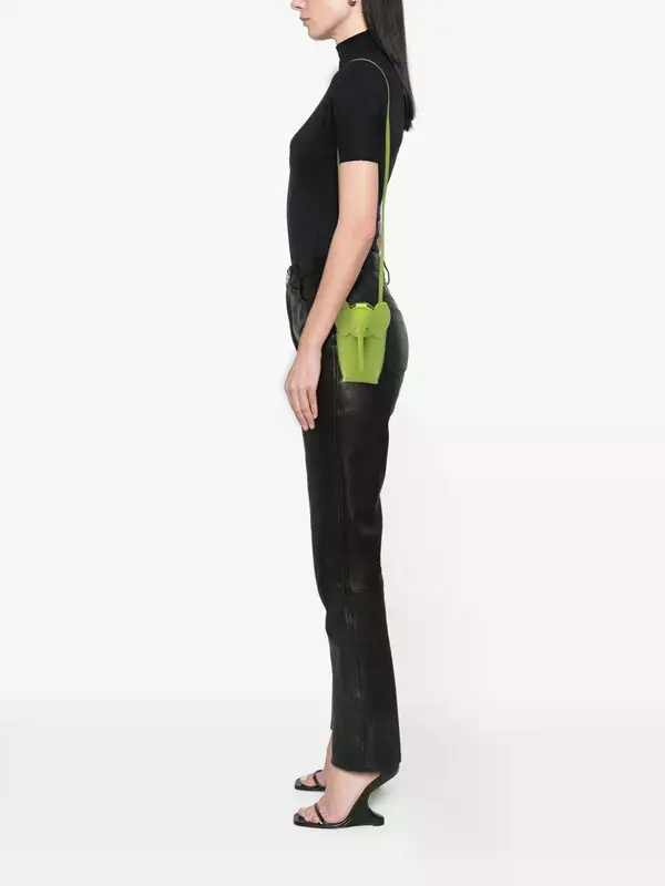 Loewe Leather Elephant Pocket Crossbody Bag - Green