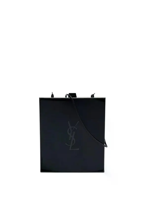 Saint Laurent 2017 Acrylic Tuxedo Box Clutch On Chain Crossbody Bag - Black