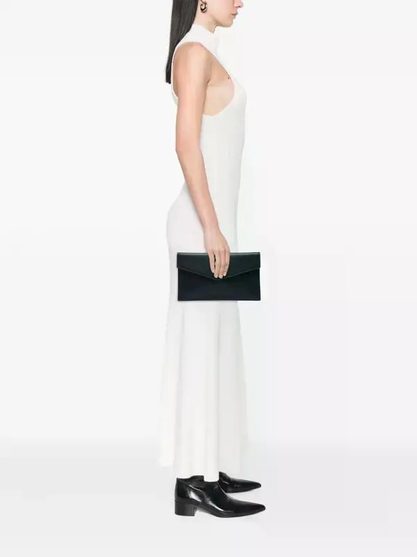 Saint Laurent Grain De Poudre Uptown Pouch Clutch Bag - Black