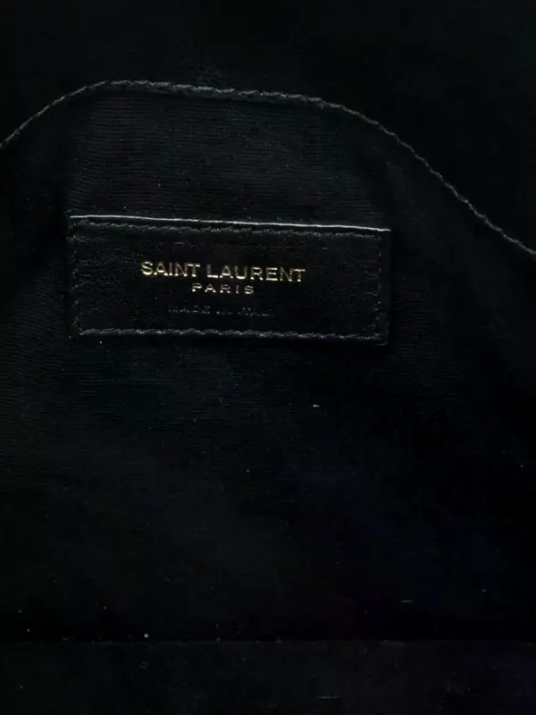 Saint Laurent Grain De Poudre Uptown Pouch Clutch Bag - Black