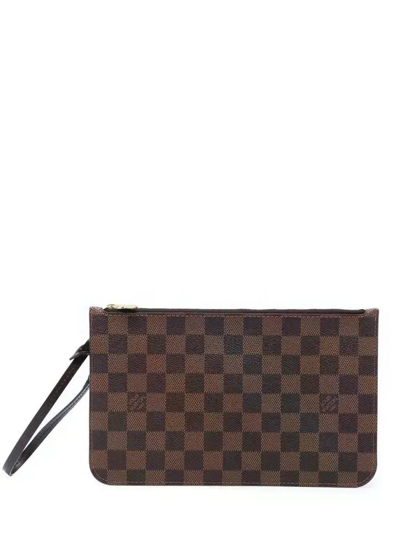 LOUIS VUITTON 2016 Damier Ebene Neverfull Mm Pouch