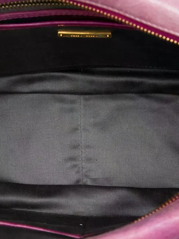 Miu Miu Vitello Lux Shirring Bauletto Satchel - Pink